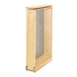 6" Tall Filler Pull-Out with Stainless Steel Panel, 39.5" Natural