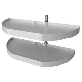 31" Half Moon 2-Shelf Set, 13-1/4" Minimum Opening White