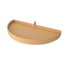 33" Half Moon 1-Shelf Set, 16-1/8" Minimum Opening Almond