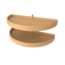 39" Half Moon 2-Shelf Set, 19-1/4" Minimum Opening Almond