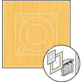 FastCap 1 Sheet White 6-1/2" x 6-1/2" Low Gloss PVC Electrical Box Caps