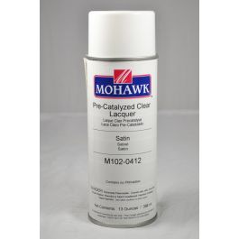 Mohawk Pre-Catalyzed Lacquer Aerosol 35-40 Sheen Clear Satin 13 Ounces