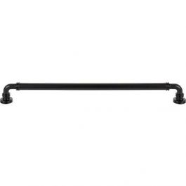 Flat Black 12" [305mm] Cranford Pull of Morris Collection by Top Knobs - TK3146BLK