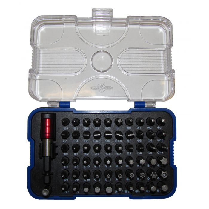 62 Piece Insert Bit Kit with Quick Release Bit Holder Sold In Box 62