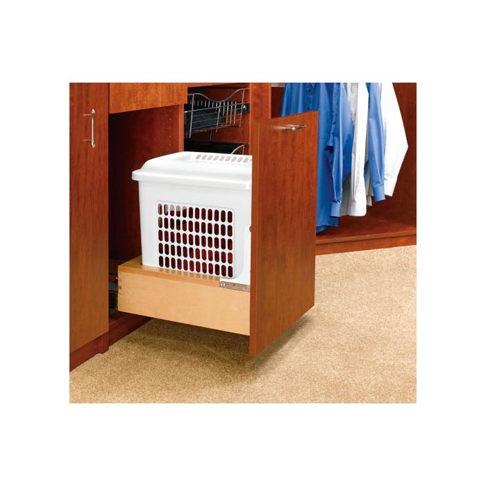 Bottom Mount Pull-Out Hamper with Rev-A-Motion Slides Natural