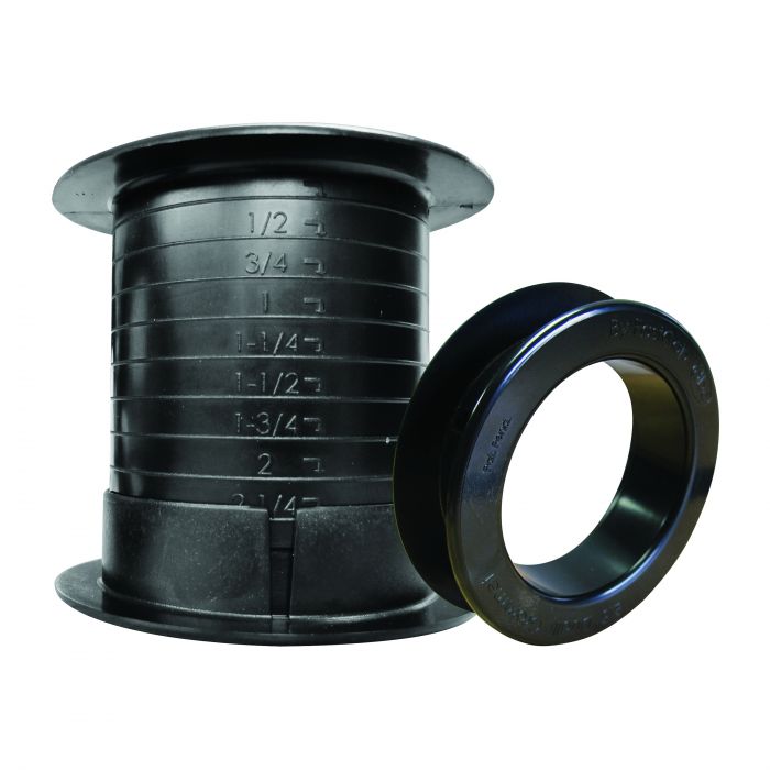 FastCap Black 2-1/2" Dually Trimmable No Glue Snap Together Wire Grommets