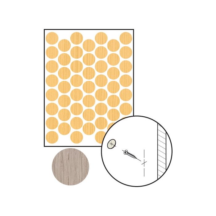 FastCap White Oak 9/16" Sanded Real Wood Screw Caps, box of 20 sheets ...