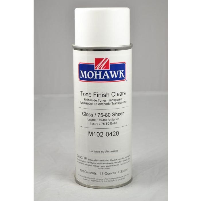 Mohawk Tone Finish Lacquer Aerosol 75-80 Sheen Clear Gloss 13 Ounces