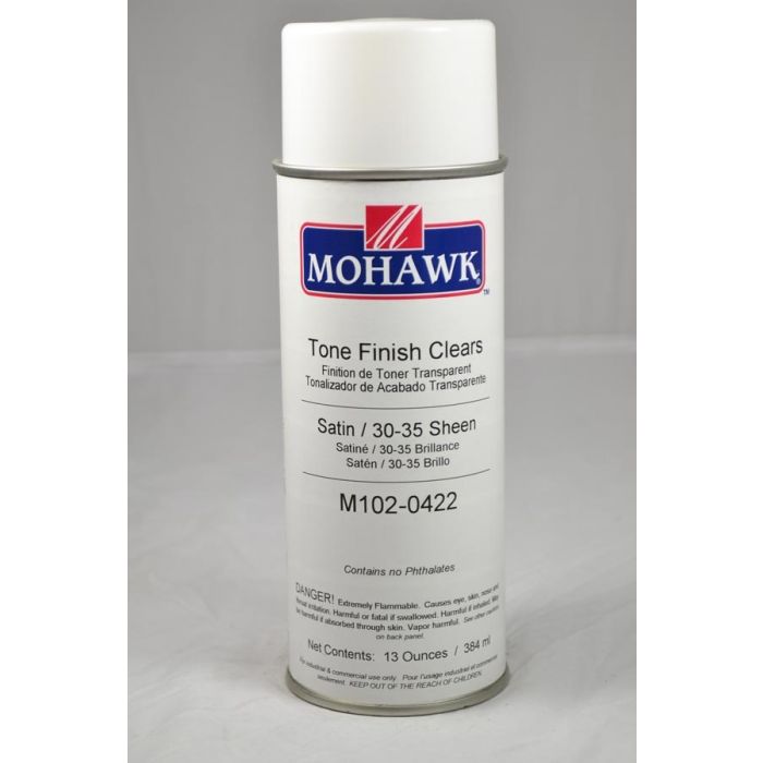 Mohawk Tone Finish Lacquer Aerosol 30-35 Sheen Clear Satin 13 Ounces