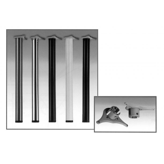 Brushed Nickel Adjustable Steel Tube Legs